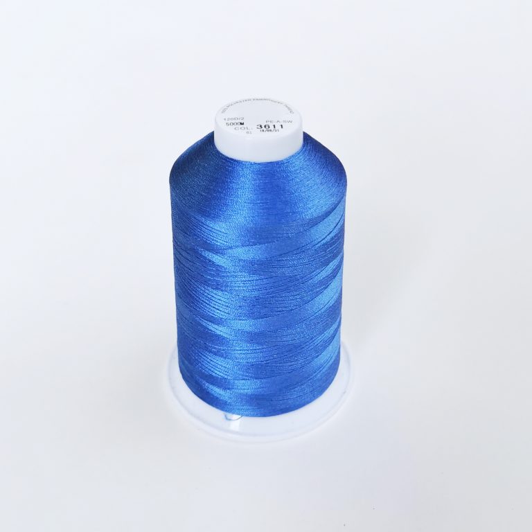 Embroidery Thread 3611 Blue Ribbon 5000M| 12 Cones – Sunway Embroidery ...